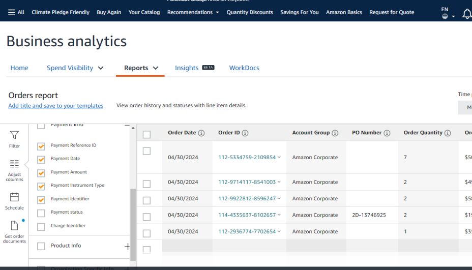 Charge Identifier | Amazon Business Analytics